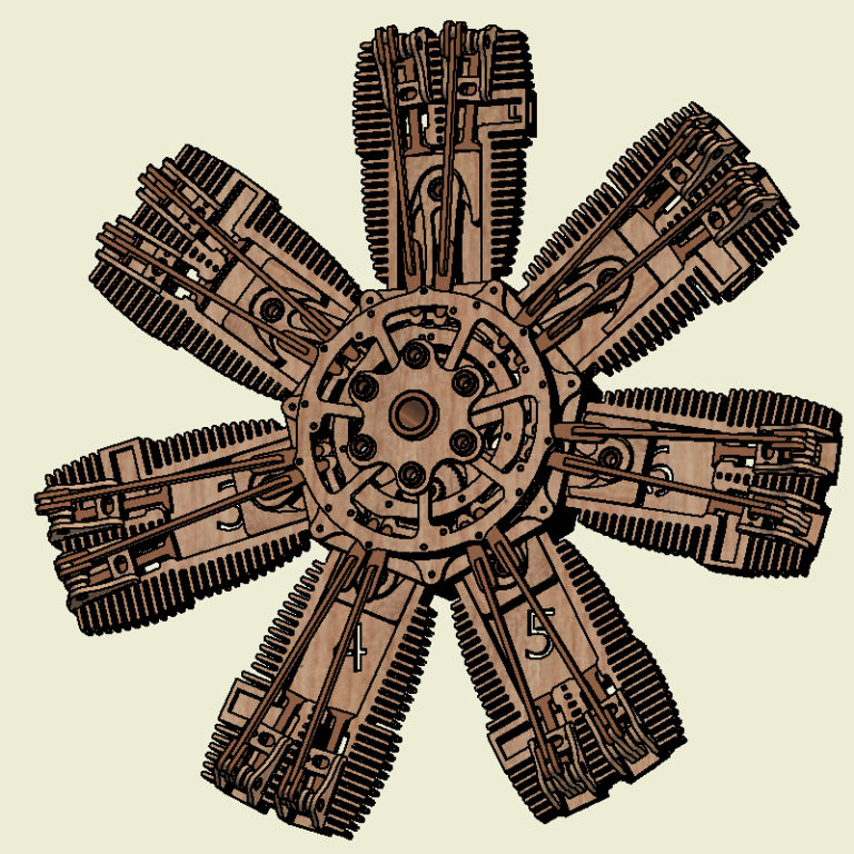 7 Cylinder Radial Engine Kit – Morris Models