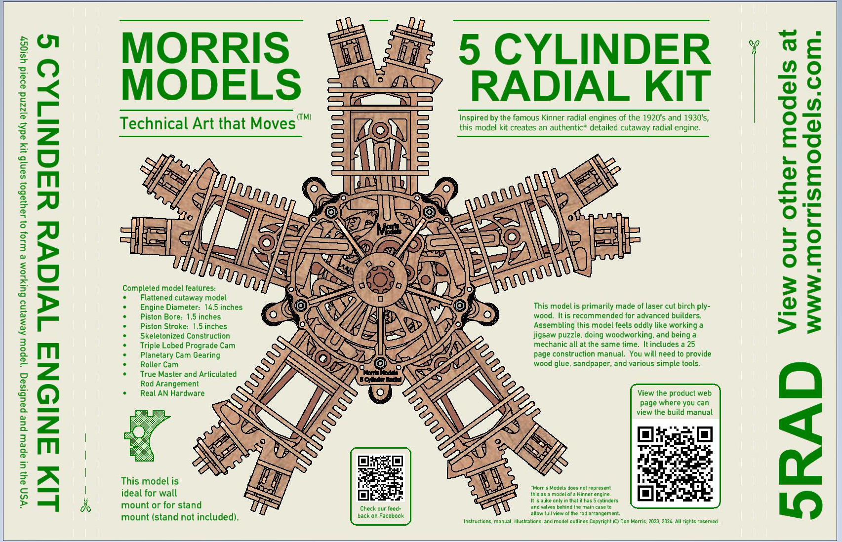 5 Cylinder Radial Engine – Morris Models